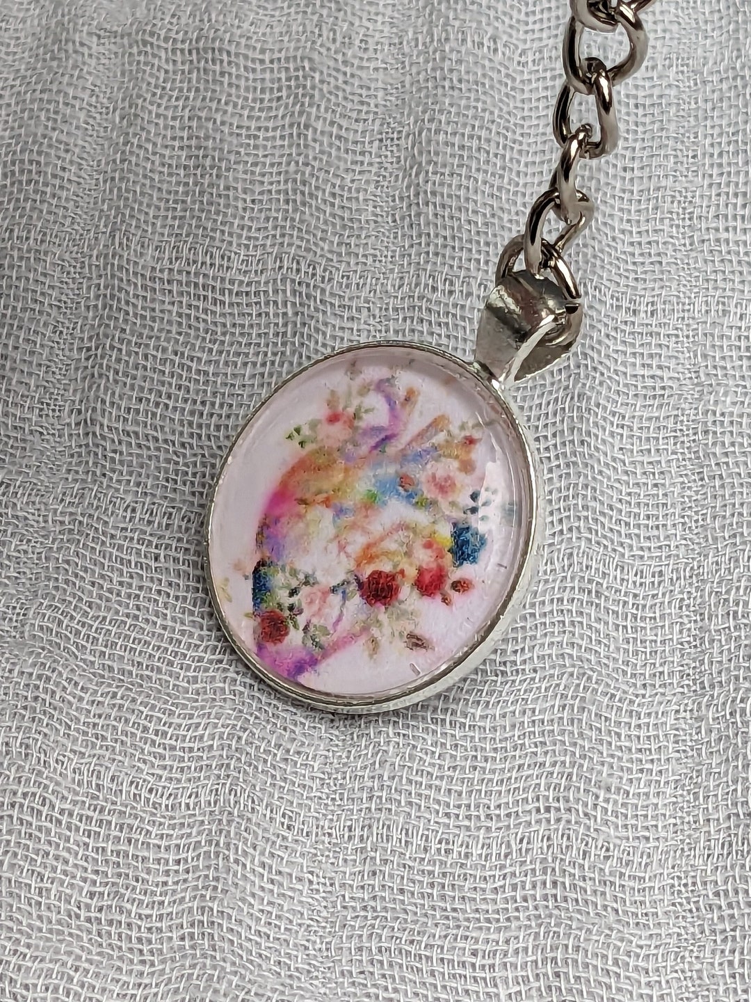 Keychain - Silver Heart Anatomy Keychain - Etsy