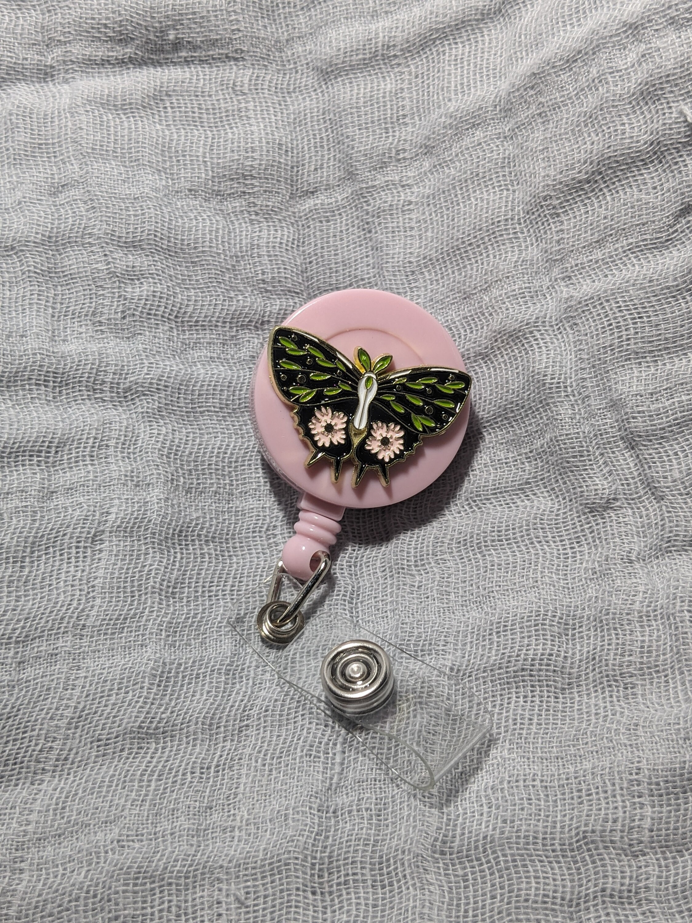 Butterfly Badge Reel Pretty Badge Reel Alligator Clip - Etsy