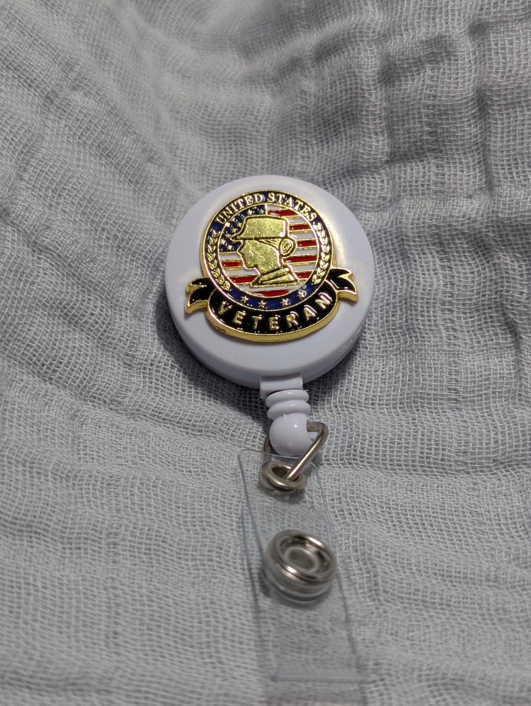 Veteran Female Badge Reel Military Badge Reel Alligator Clip - Etsy