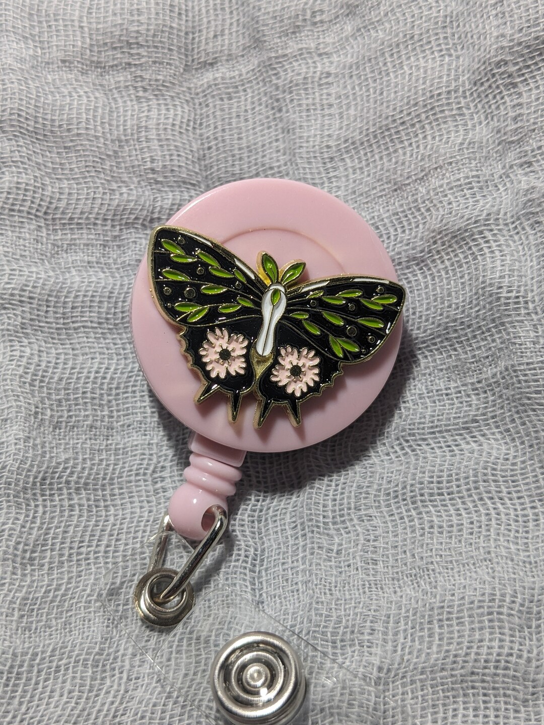 Butterfly Badge Reel - Pretty Badge Reel Alligator Clip - Etsy