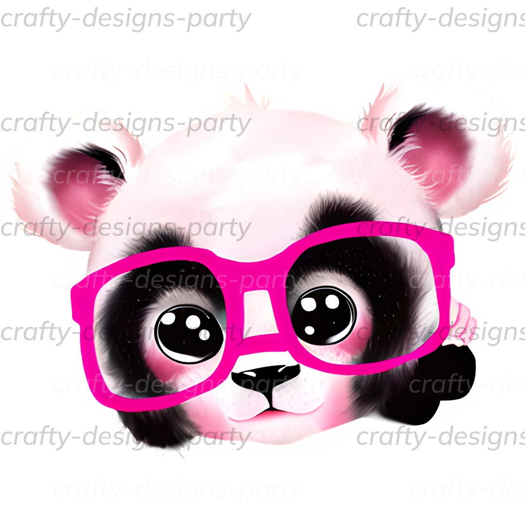 Cute Pink Panda Girl Panda Clipart, Adorable Panda Clipart Bundle ...