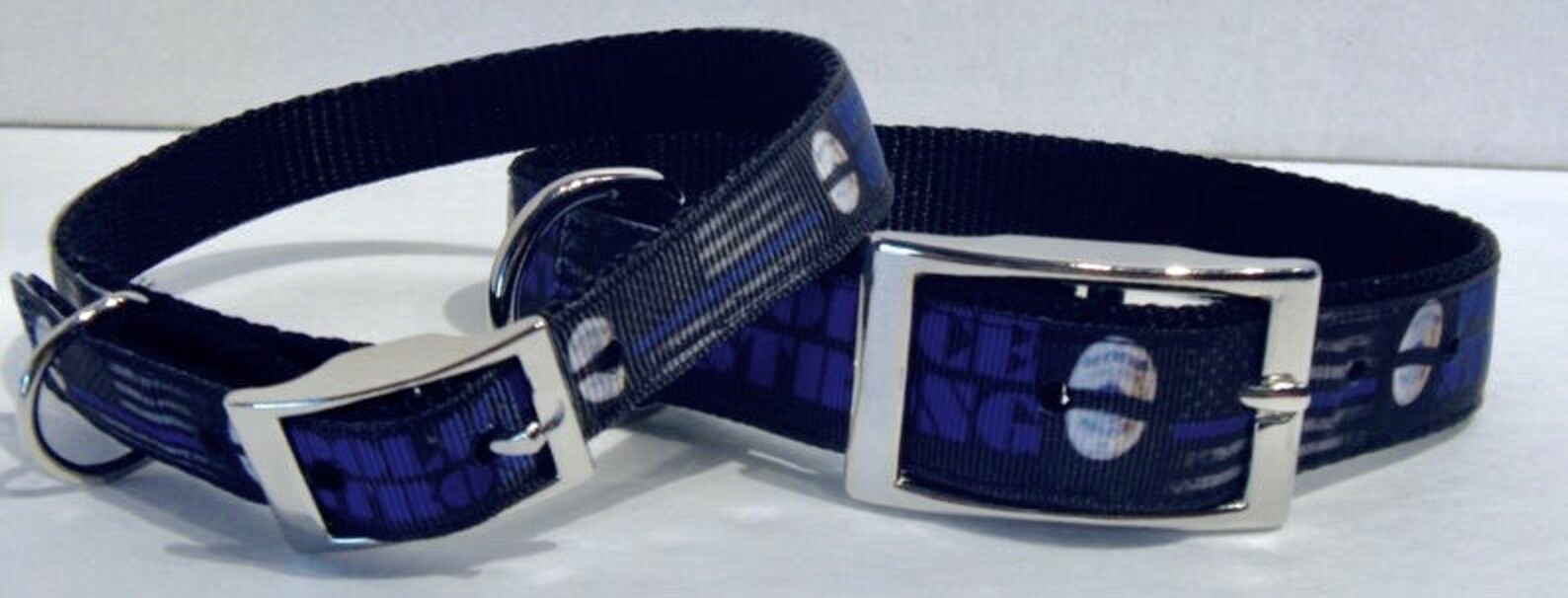 POLICE STRONG Ribbon Dog Collars Back the Blue Police Strong - Etsy