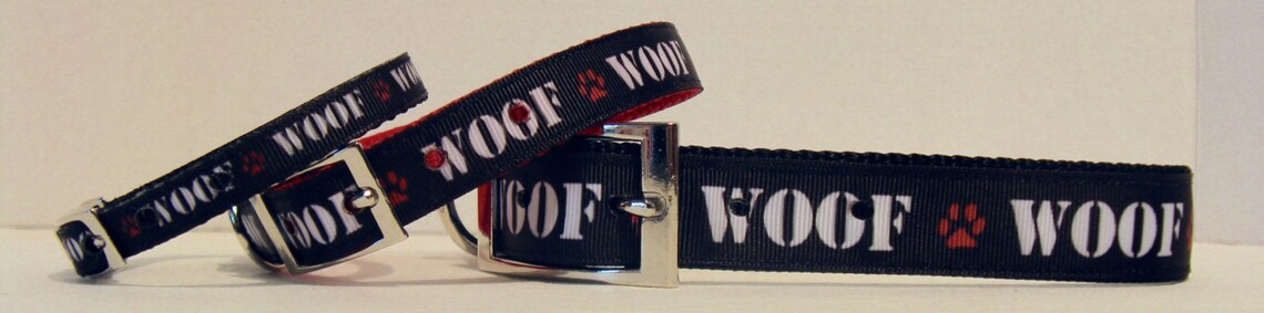 WOOF or MEOW Cat and Dog Collars Cat Breakaway Collar Dog | Etsy
