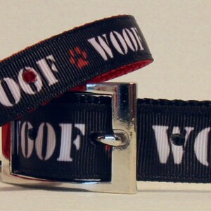 WOOF or MEOW Cat and Dog Collars, Cat Breakaway Collar, Dog Collar and ...