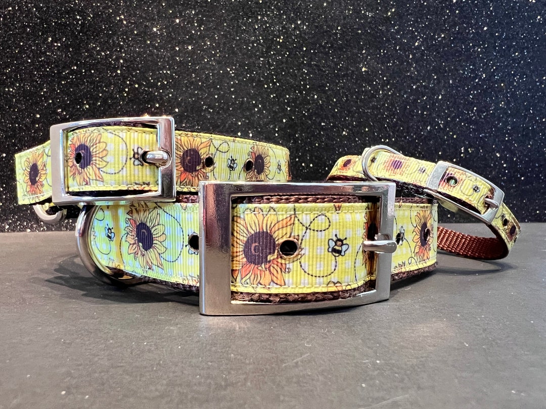 Honey Bees and Sunflower Dog Collar,honey Bees and Sunflower Car ...