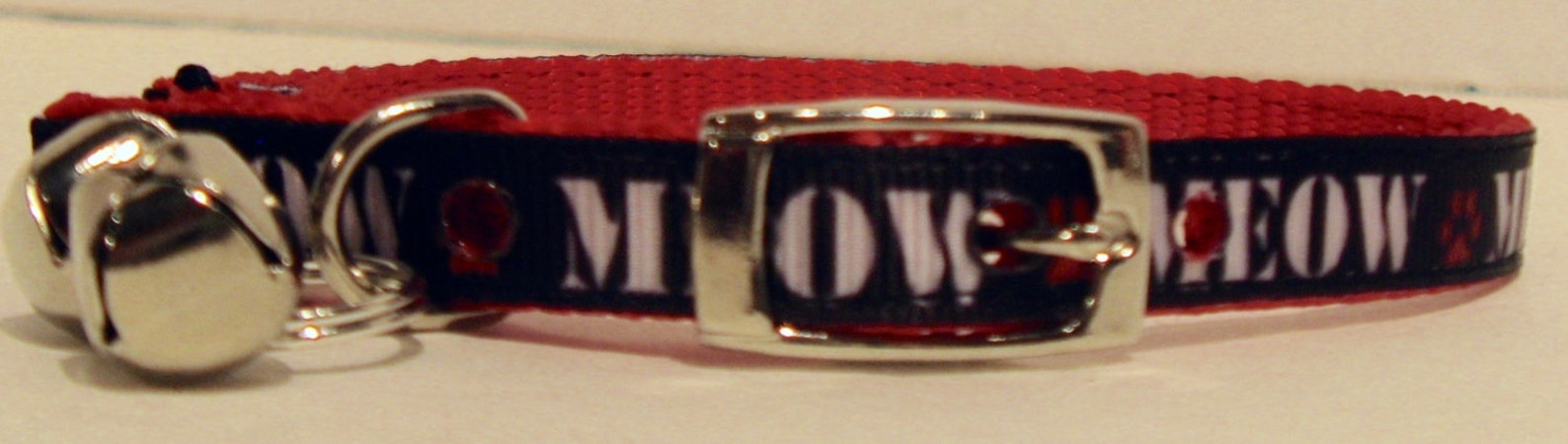 WOOF or MEOW Cat and Dog Collars, Cat Breakaway Collar, Dog Collar and ...