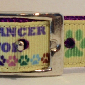 Canine Cancer Survivor Ribbon Dog Collar-canine Cancer Awarenessalso ...