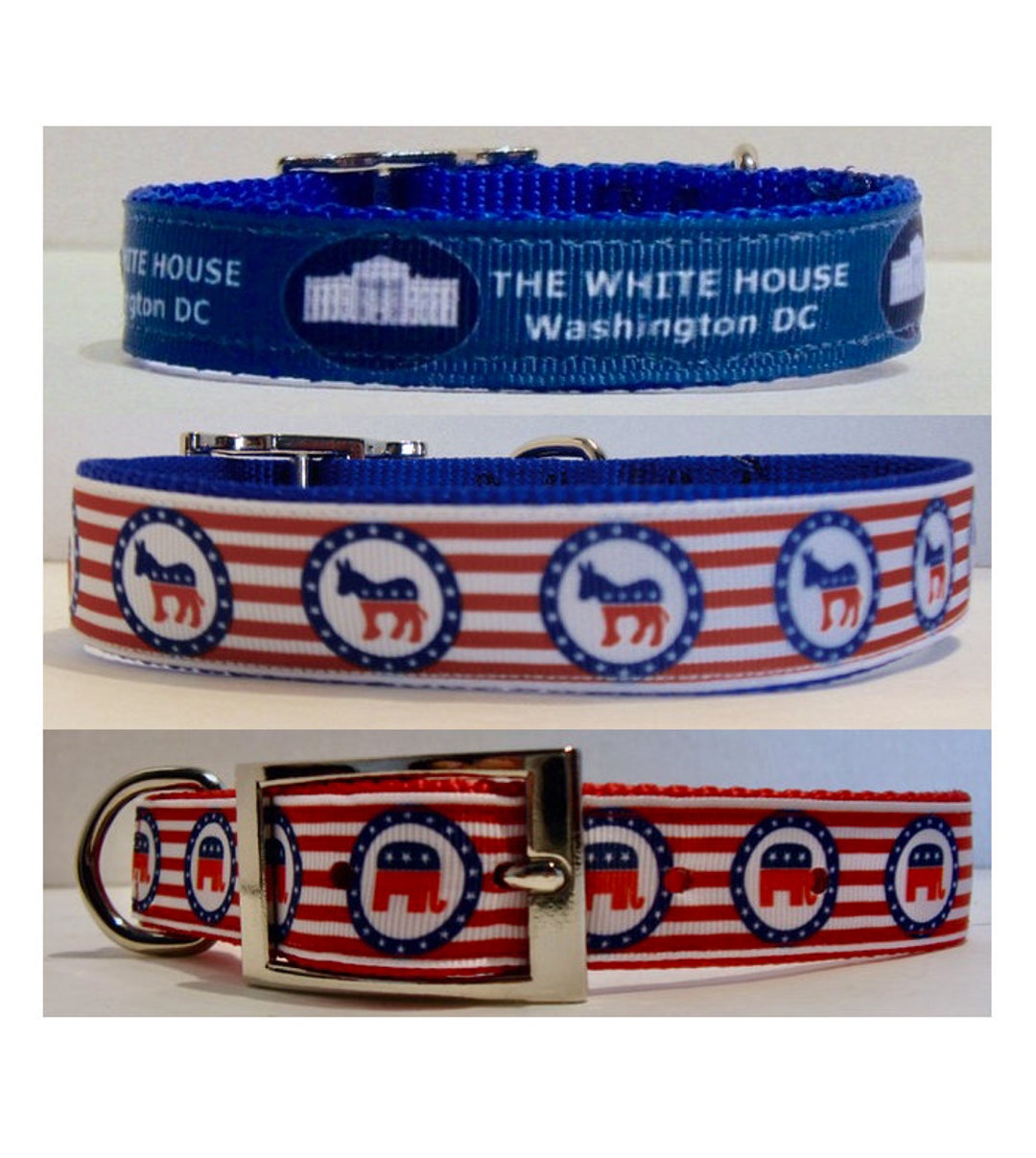 Democrat or Republican Cat and Dog Collars-red,white & Blue-the WHITE ...