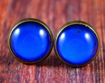 Solid Purple Studs, Purple Earrings, Solid Color Studs, Solid Earrings ...
