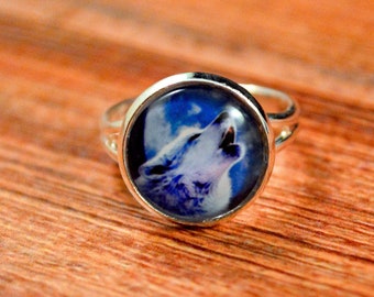 ADJUSTABLE WOLF RING Sterling Silver Statement Wolf Ring - Etsy