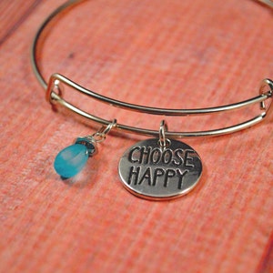 Positive Jewelry, Positive Bracelet, Word Bangle, Word Jewelry, Happy ...