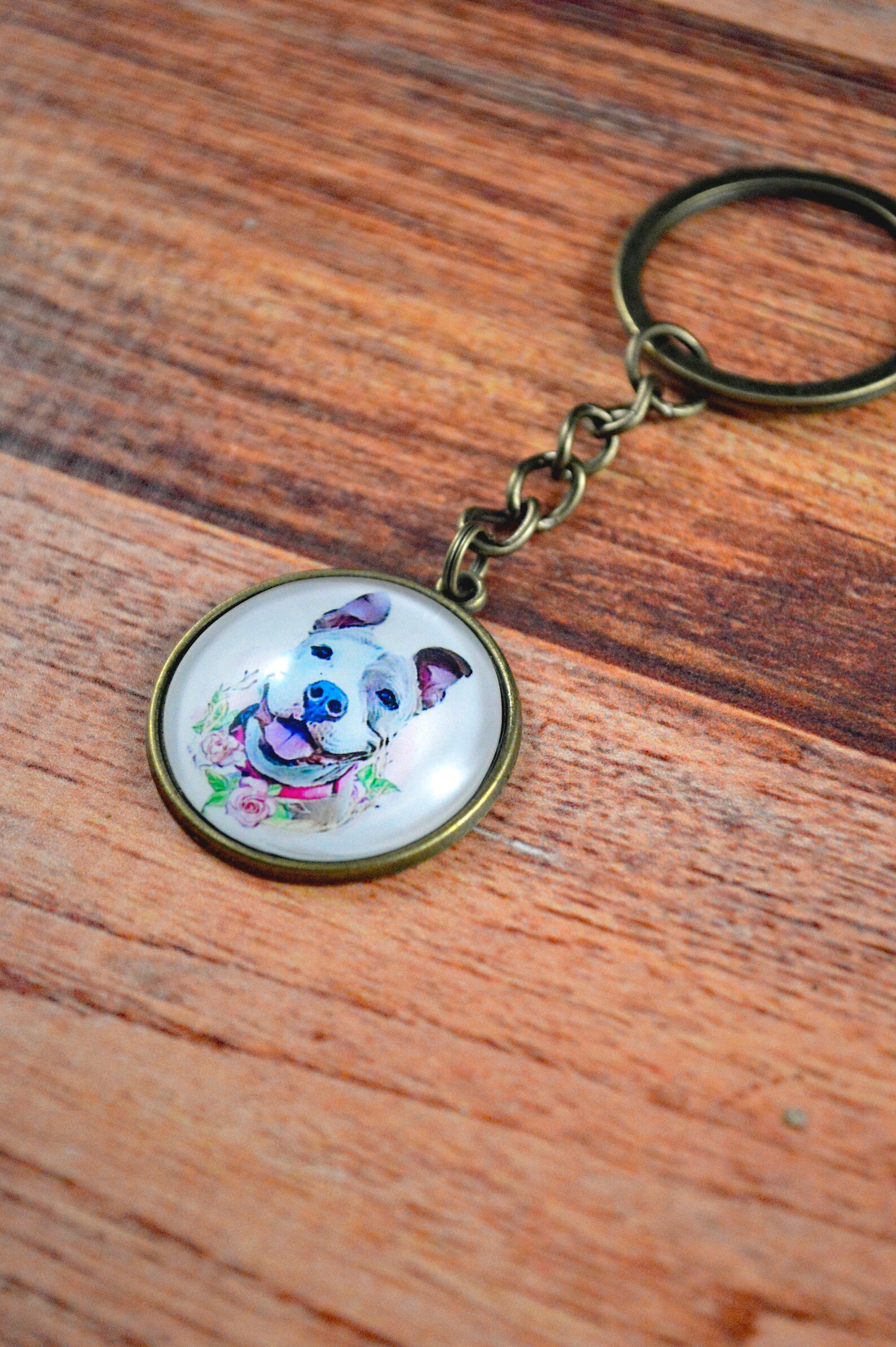 Dog Key Chain Dog Lover Gift Pitbull Gift Cute Dog Key | Etsy