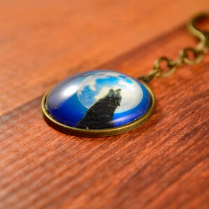 Wolf Key Chain, Wolf Key Ring, Wolf Gift, Rainbow Wolf, Pagan Key Chain ...