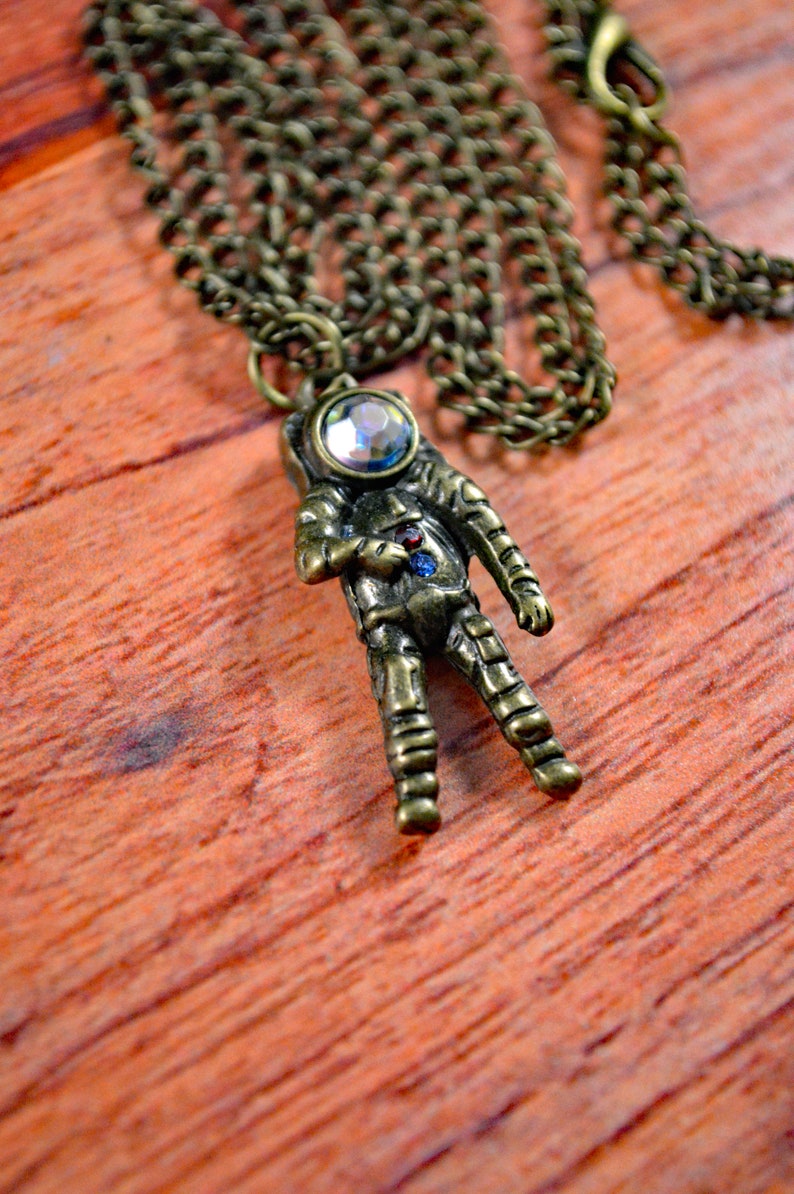 Astronaut Necklace Space Necklace Space Jewelry Earth | Etsy