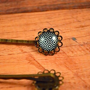 Black Bobby Pins, Modern Bobby Pins, Modern Pins, Chevron Hair Pins ...