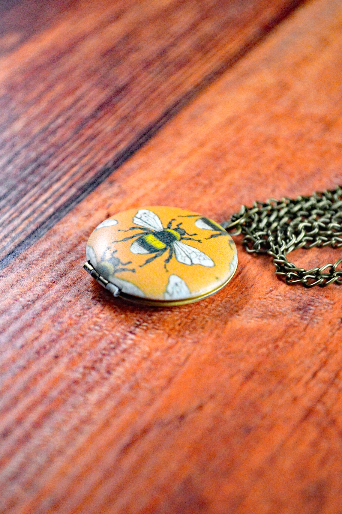 Bee Locket Bee Jewelry Gold Bee Locket Bug Locket Bug | Etsy