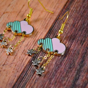 Cloud Earrings, Rain Cloud Earrings, Rain Earrings, Cloud Jewelry, Rain ...