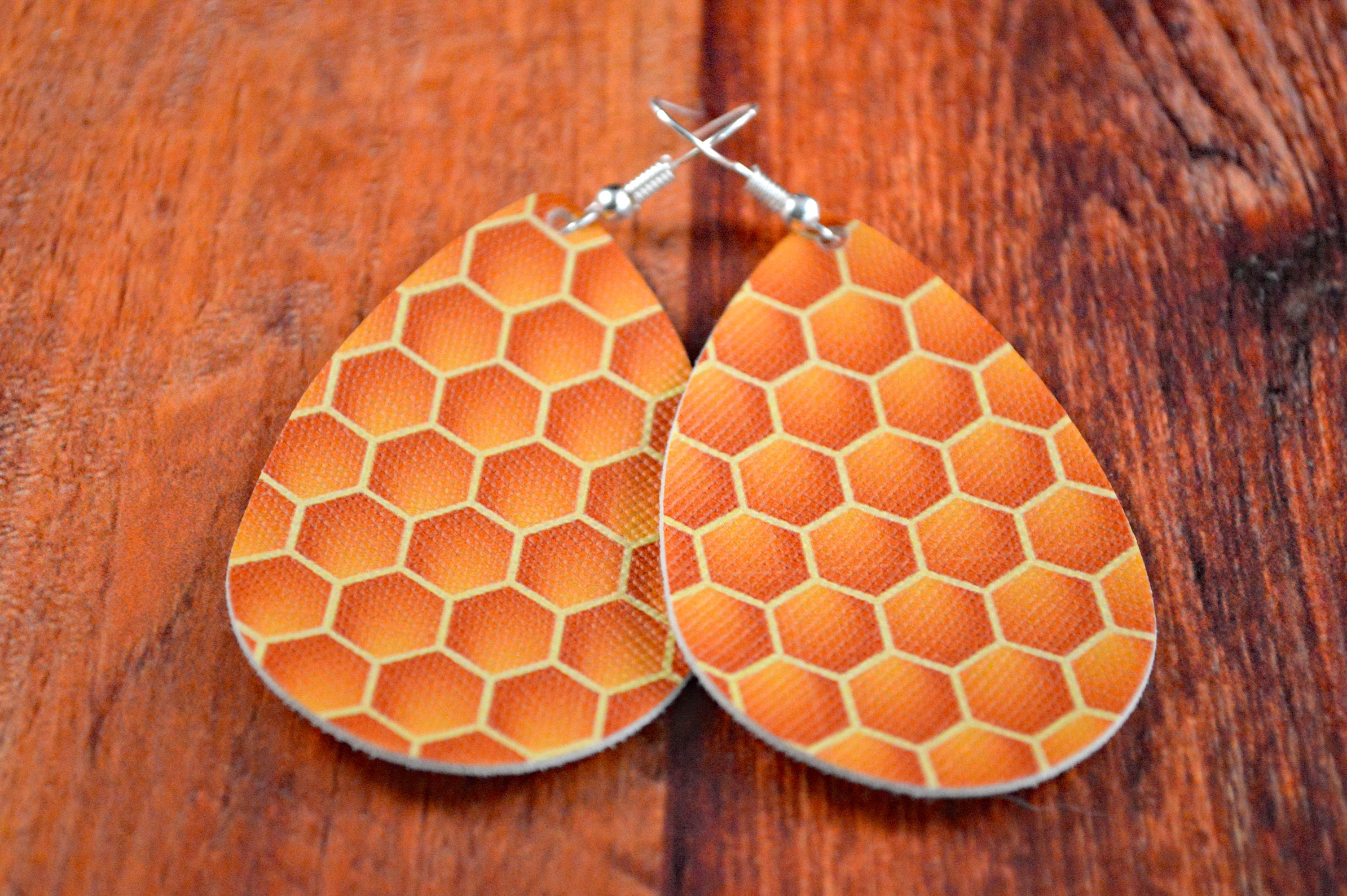 Honeycomb Honey Earrings Honey Jewelry Beecomb Earrings - Etsy