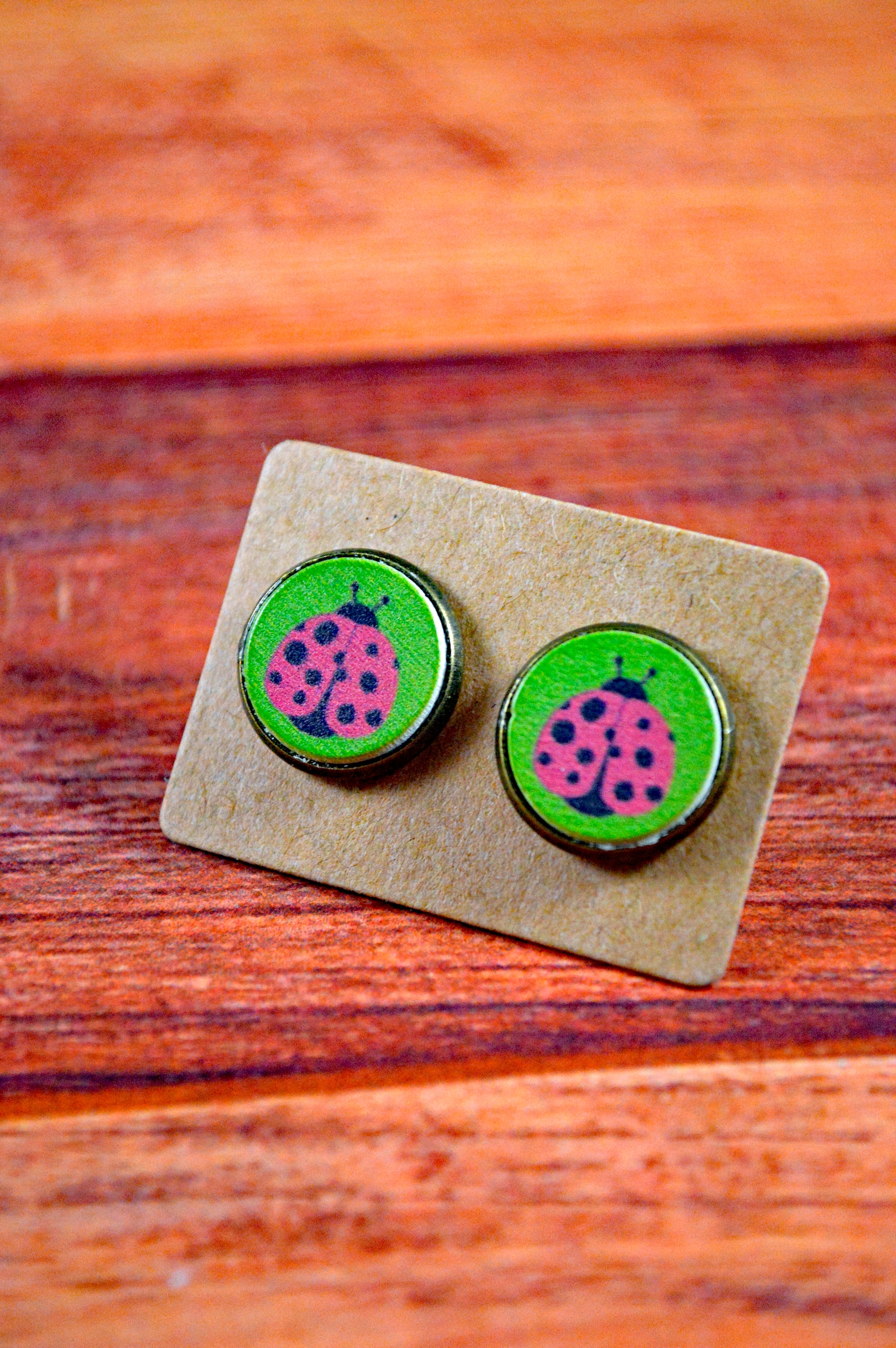 Ladybug Studs Ladybug Earrings Insect Studs Insect - Etsy