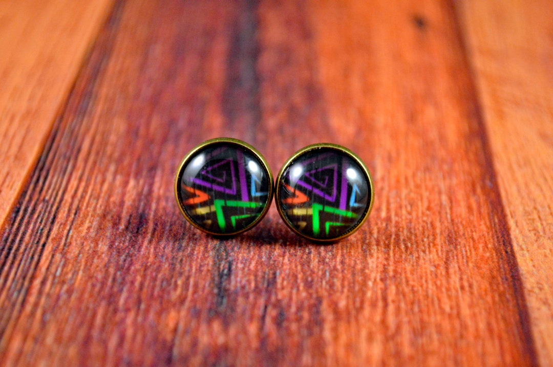 90's Studs, 90's Earrings, Retro Studs, Throwback Studs, 80's Studs, 80 ...