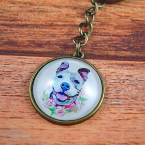 Dog Key Chain, Dog Lover Gift, Pitbull Gift, Cute Dog Key Chain, Cute ...