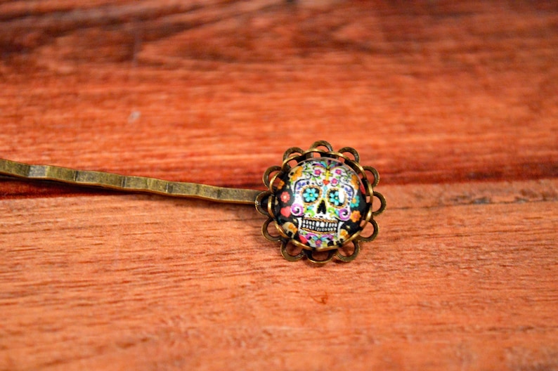 Skull Hair Pins, Sugar Skull Pins, Sugar Skull Pin, Sugar Skull Hair ...