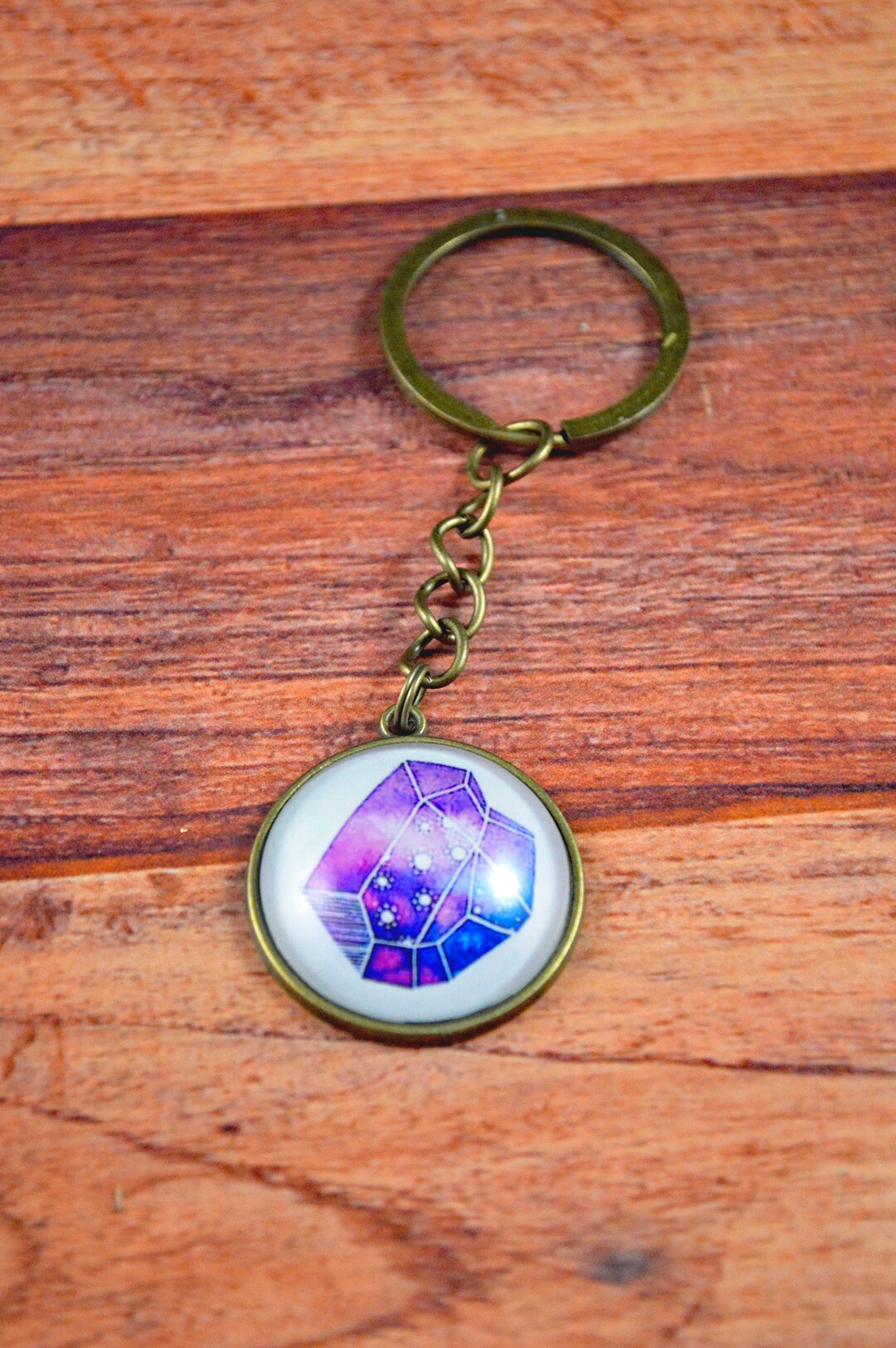 Gem Key Chain, Gem Key Ring, Gem Gift, Crystal Key Chain, Crystal Key ...