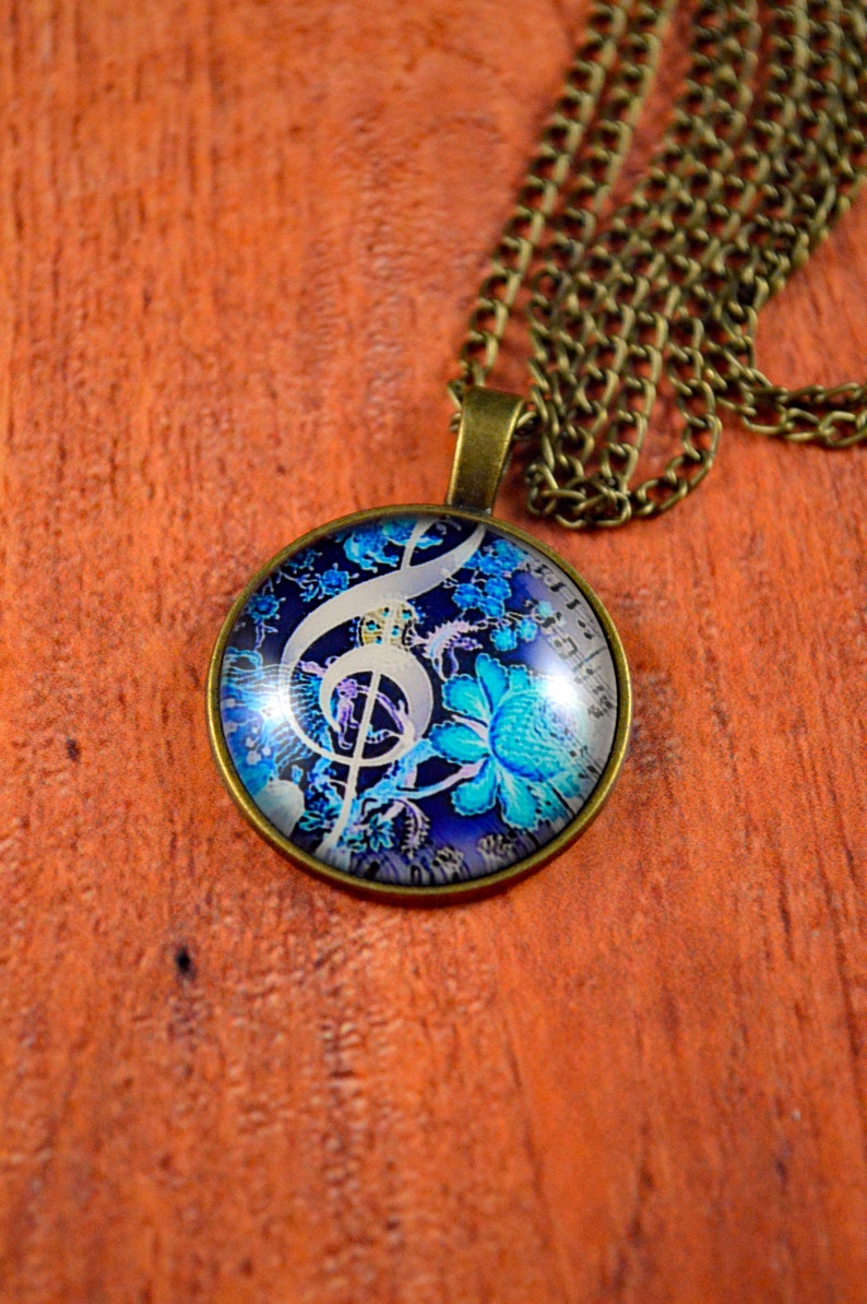 Blue Treble Clef, Treble Clef Necklace, Band Camp Jewelry, Band Camp ...