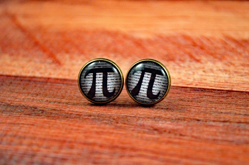 Pi studs Pi Earrings Pi Jewelry Math Studs Math Earrings | Etsy