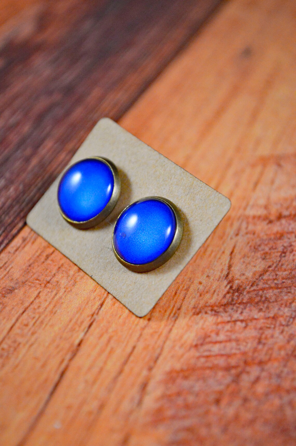 Solid Blue Studs, Blue Earrings, Solid Color Studs, Solid Earrings,dark ...