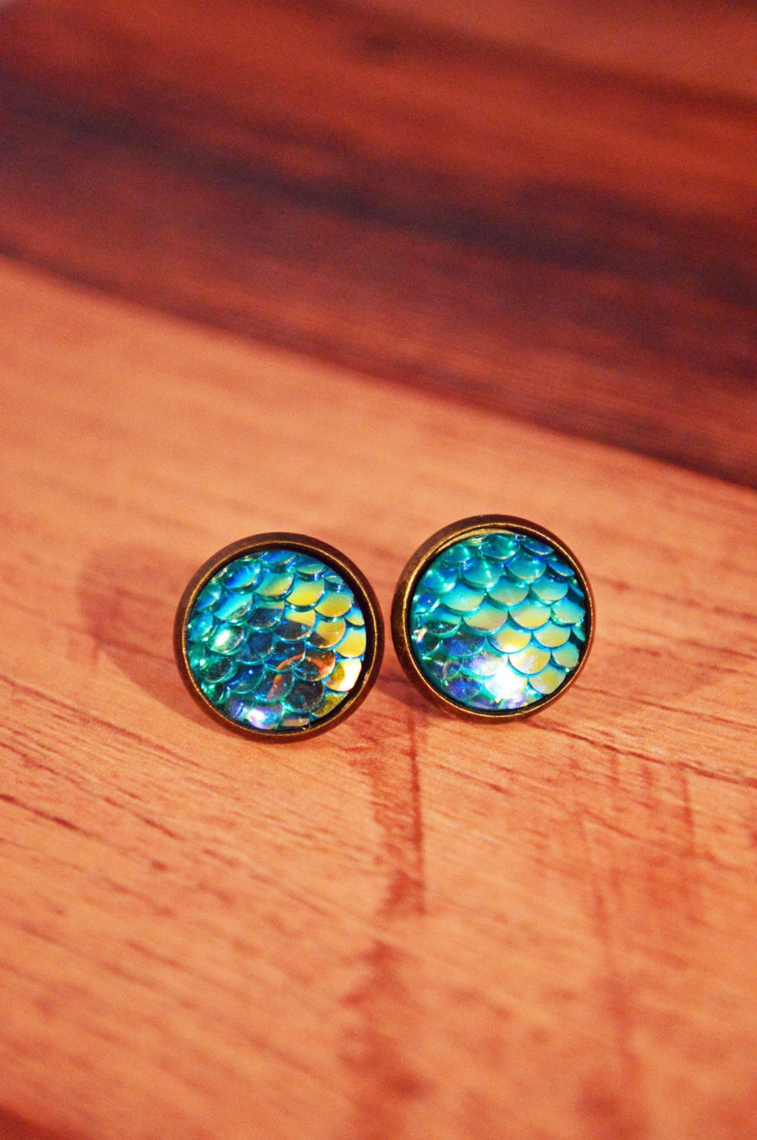 Iridescent Mermaid Studs, Mermaid Stud Earrings, Mermaid Jewelry, Mermaids Earrings, Dragon ...