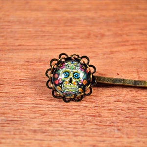 Skull Hair Pins, Sugar Skull Pins, Sugar Skull Pin, Sugar Skull Hair ...