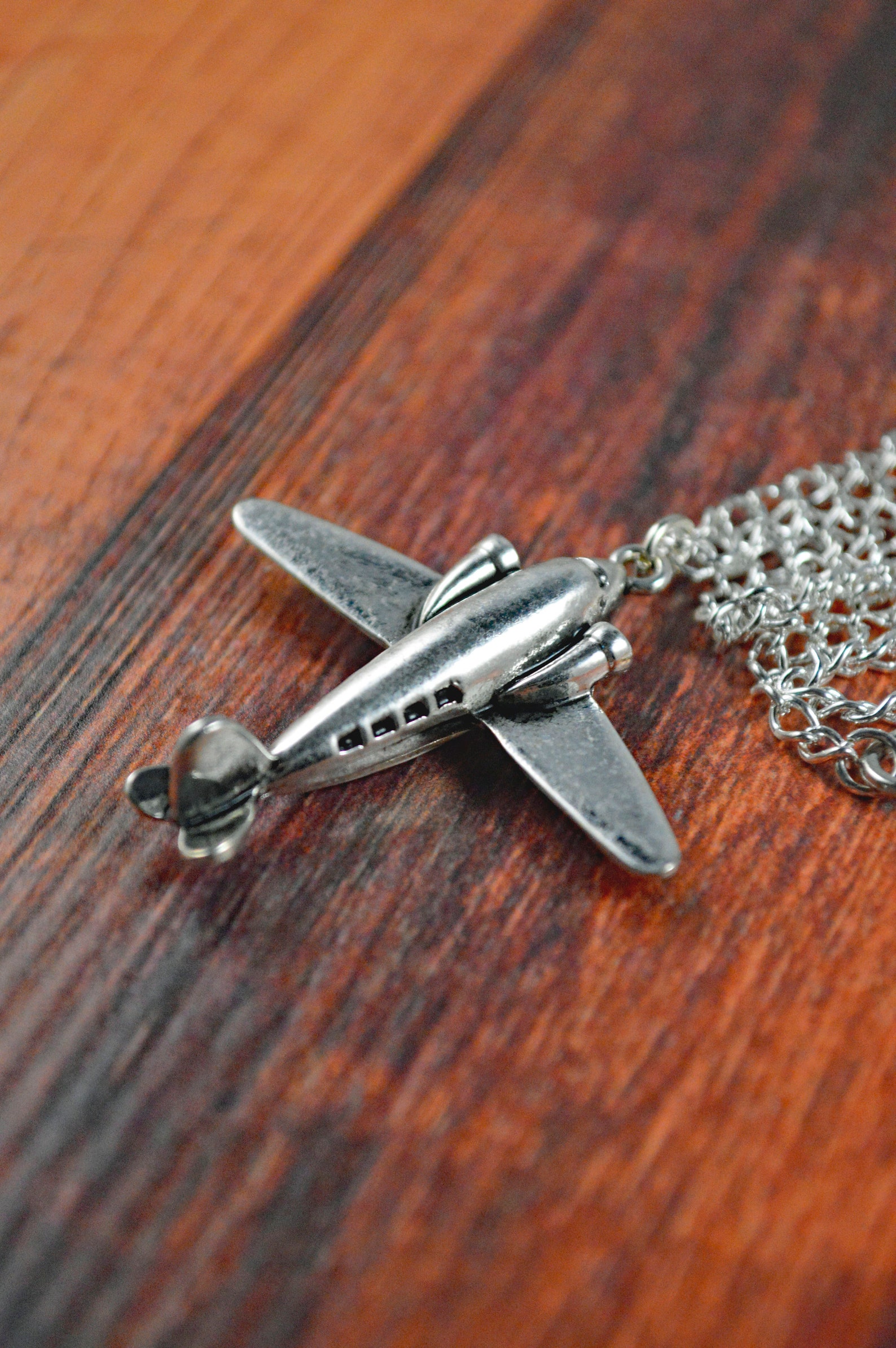Plane Necklace, Plane Jewelry, Plane Gift, Airplane Necklace, Airplane ...