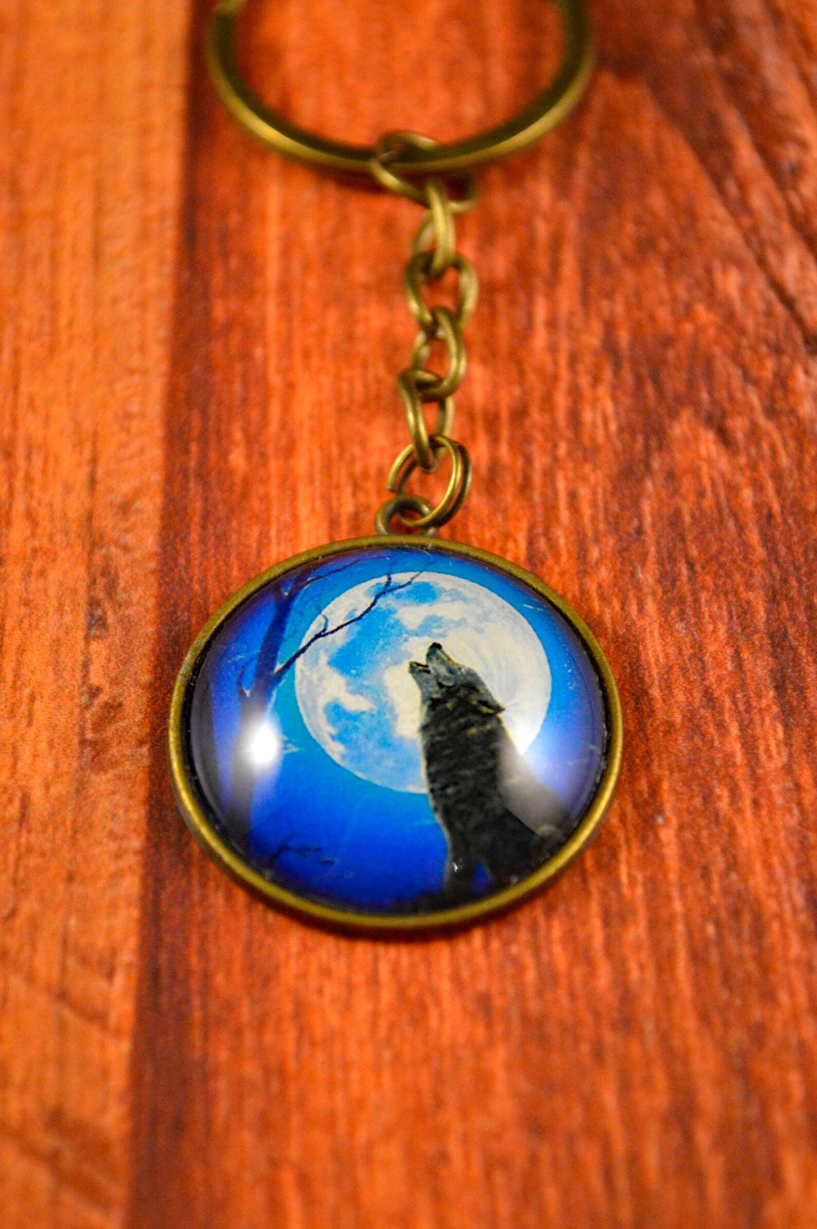 Wolf Key Chain Wolf Key Ring Wolf Gift Rainbow Wolf Pagan - Etsy