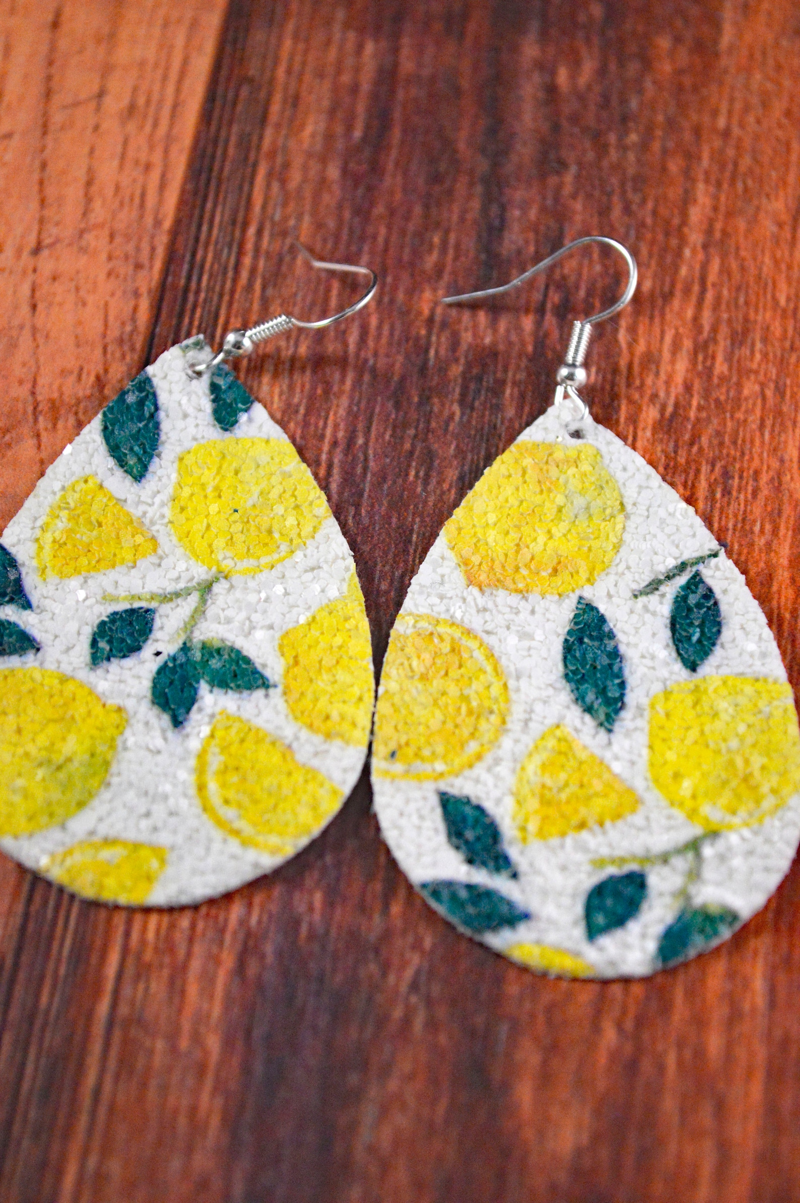 Lemon Earrings Lemon Jewelry Lemony Earrings Fruit - Etsy
