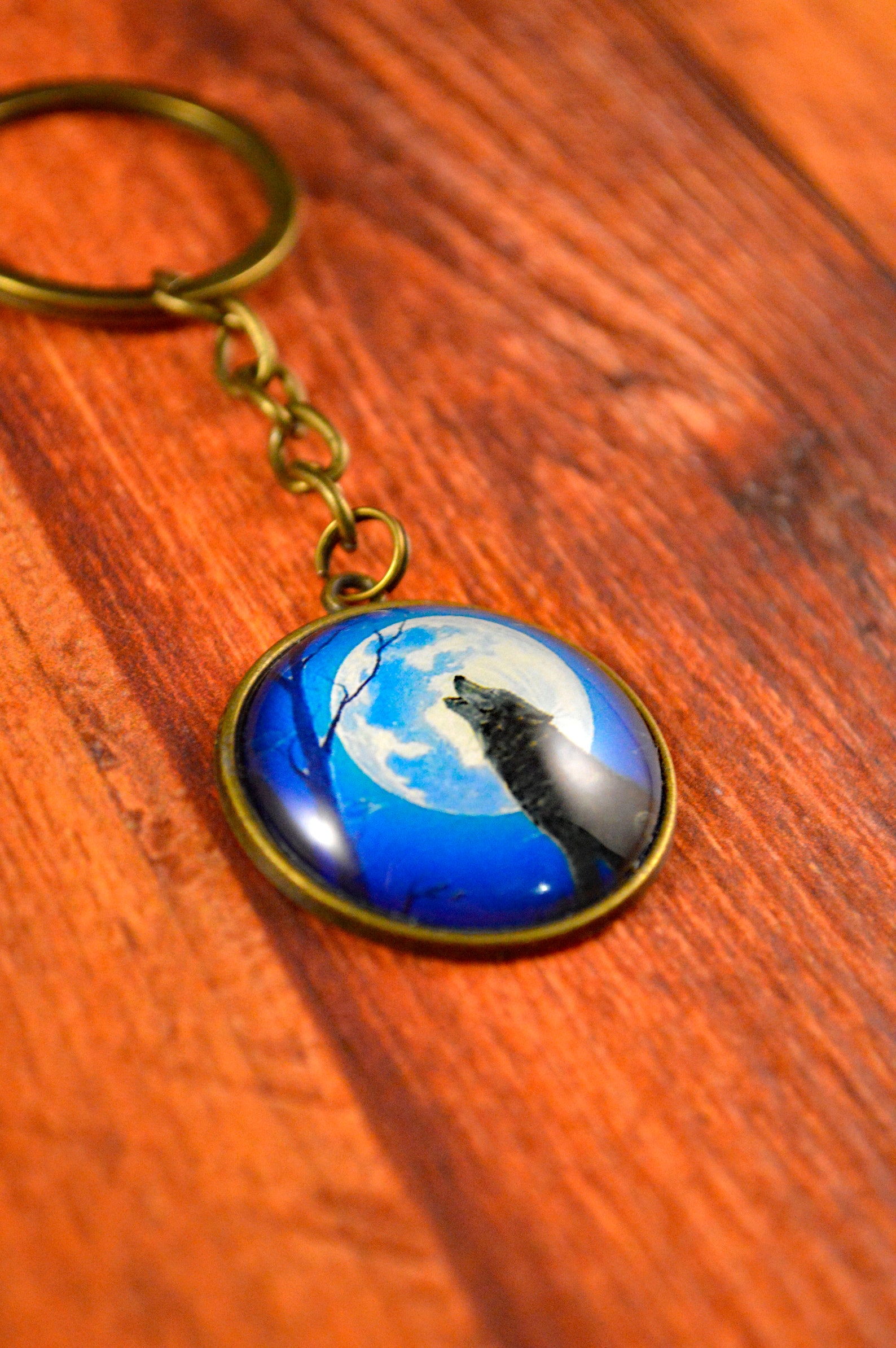 Wolf Key Chain Wolf Key Ring Wolf Gift Rainbow Wolf Pagan - Etsy