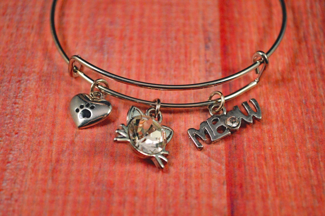 Meow Bangle, Meow Jewelry, Cat Bangle, Cat Jewelry, Cat Gifts, Pet ...
