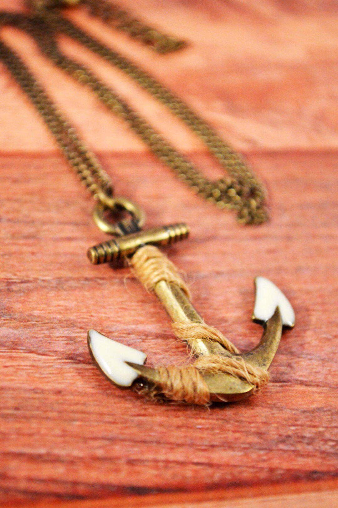 Anchor Necklace, Wrapped Anchor, Anchor Jewelry, Nautical Jewelry ...