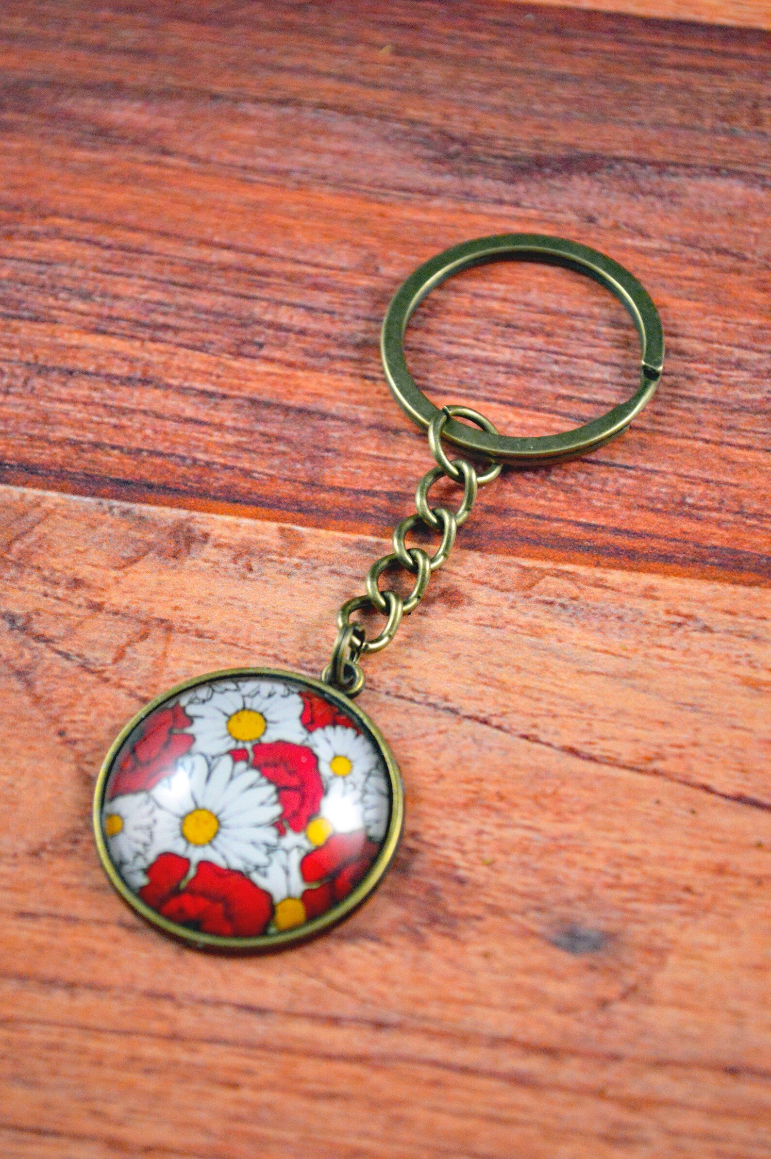 Daisy Key Chain Daisy Key Ring Floral Key Chain Floral Key - Etsy