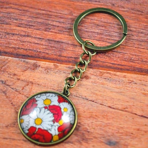 Daisy Key Chain, Daisy Key Ring, Floral Key Chain, Floral Key Ring ...