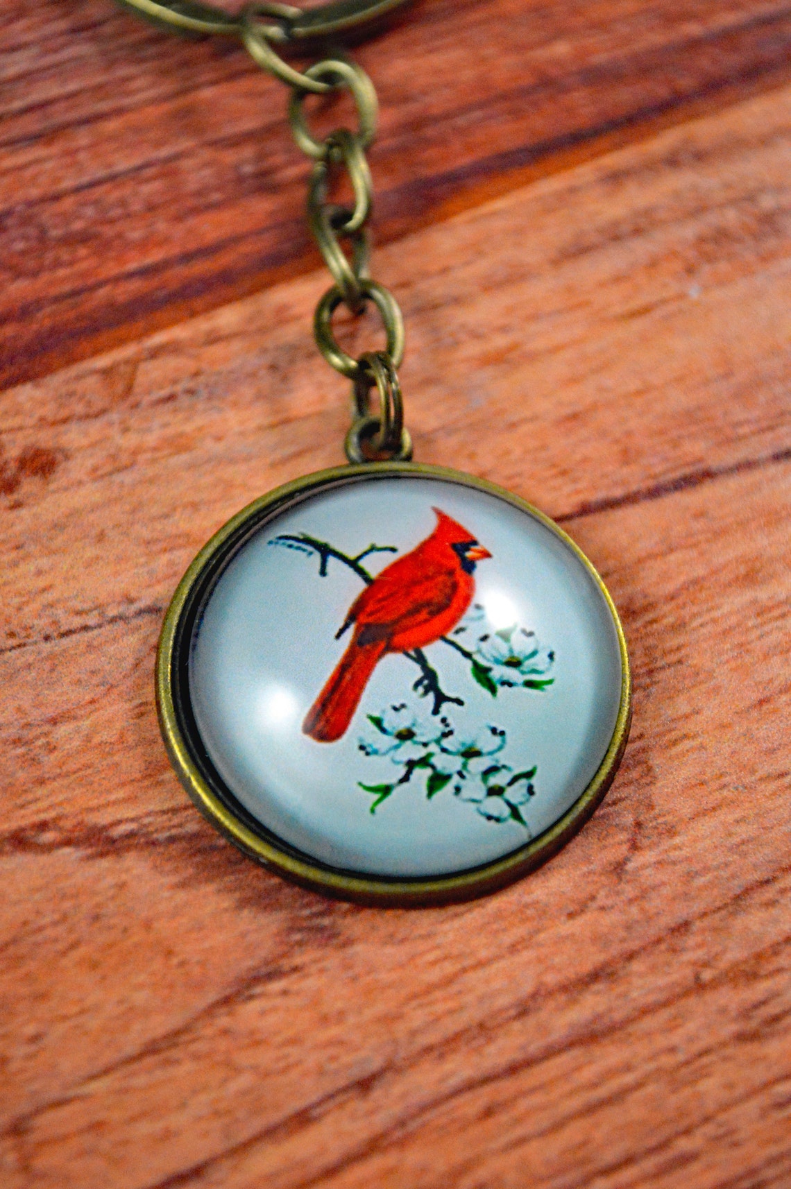 Cardinal Key Chain Bird Key Chain Red Bird Key Chain - Etsy