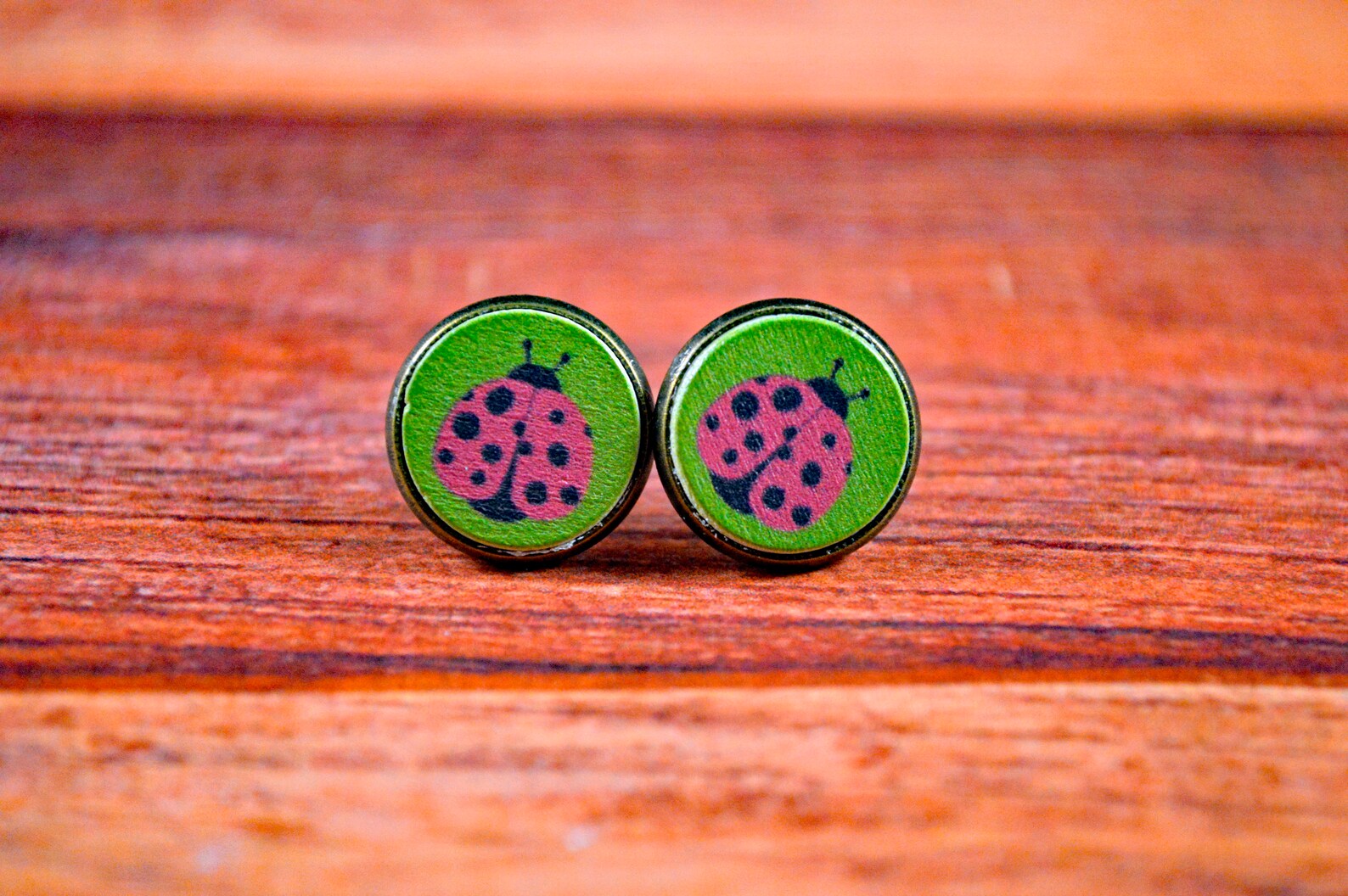 Ladybug Studs Ladybug Earrings Insect Studs Insect - Etsy