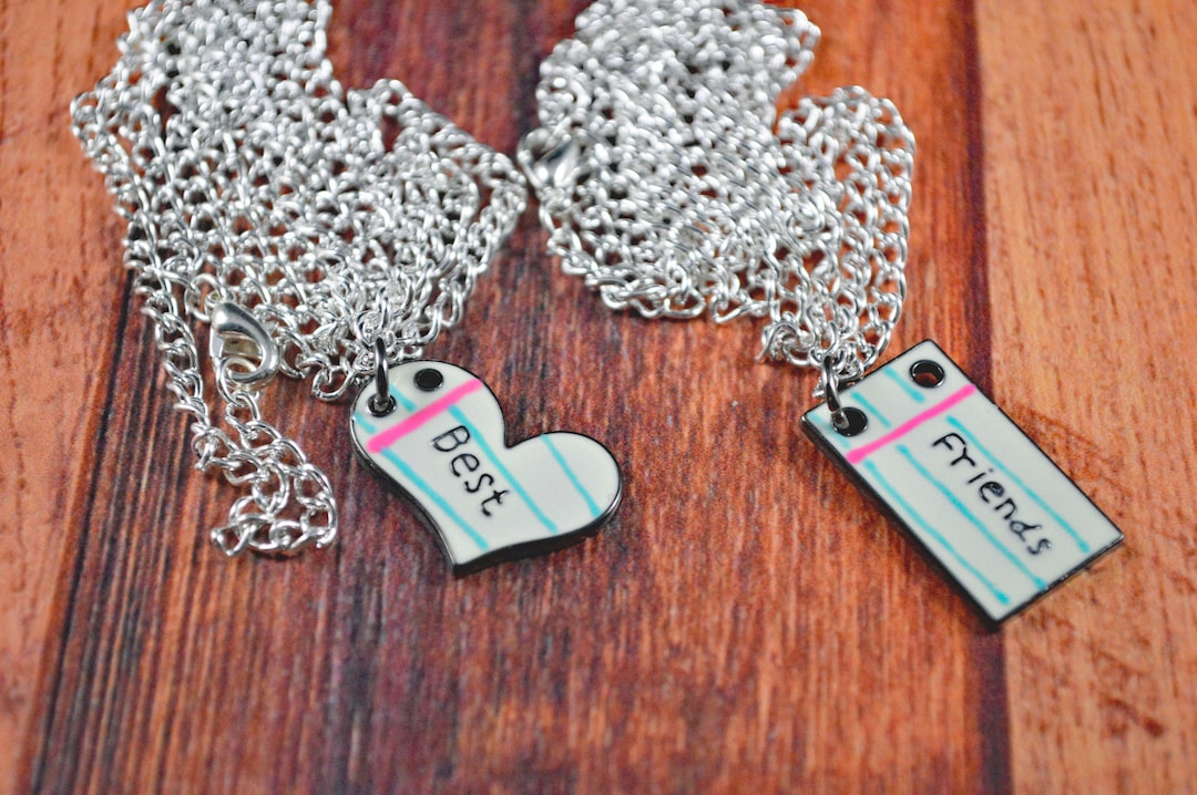 Best Friend Set, Friend Necklace, Friend Gifts, Cute Friend Necklace ...