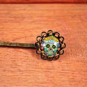 Skull Hair Pins, Sugar Skull Pins, Sugar Skull Pin, Sugar Skull Hair ...
