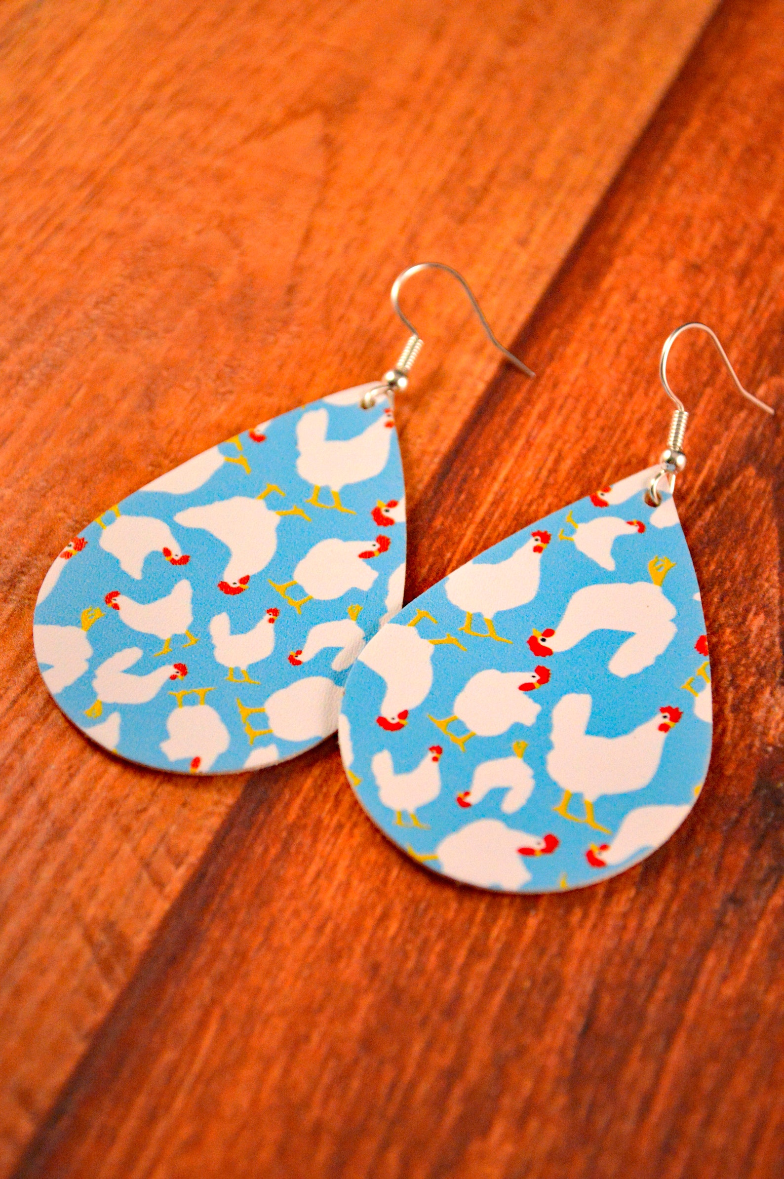 Chicken Earrings, Chicken Jewelry, Cute Farm Earrings, Farm Jewelry ...