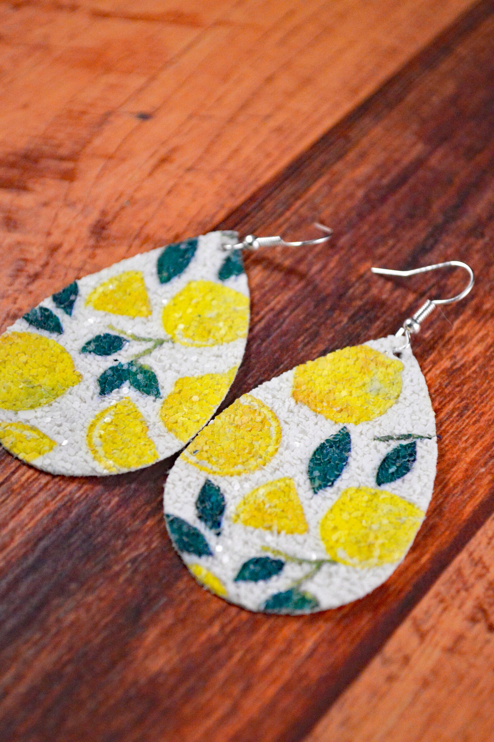 Lemon Earrings Lemon Jewelry Lemony Earrings Fruit - Etsy