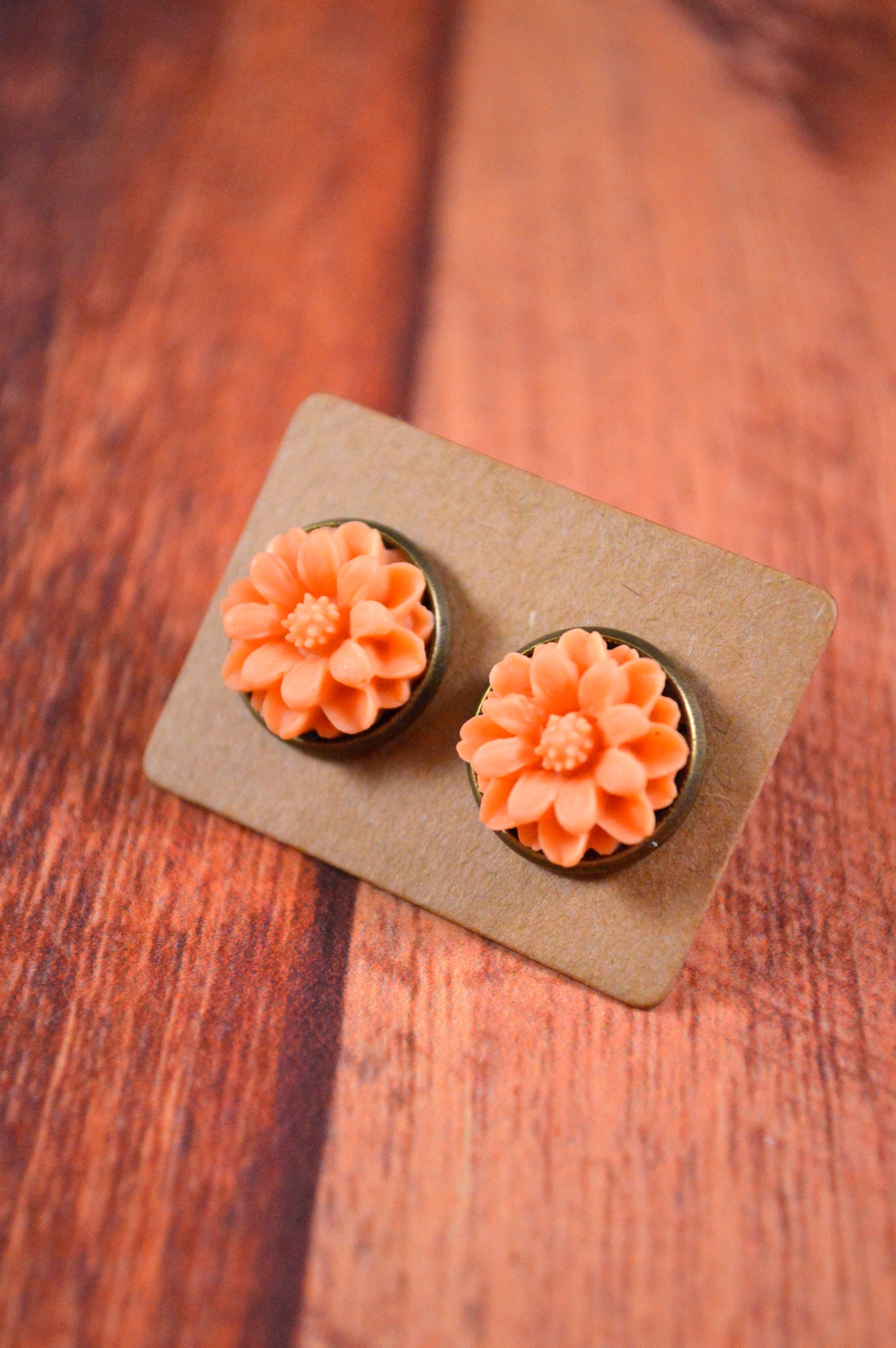 Bloom Studs Bloom Earrings Flower Studs Succulent Studs | Etsy