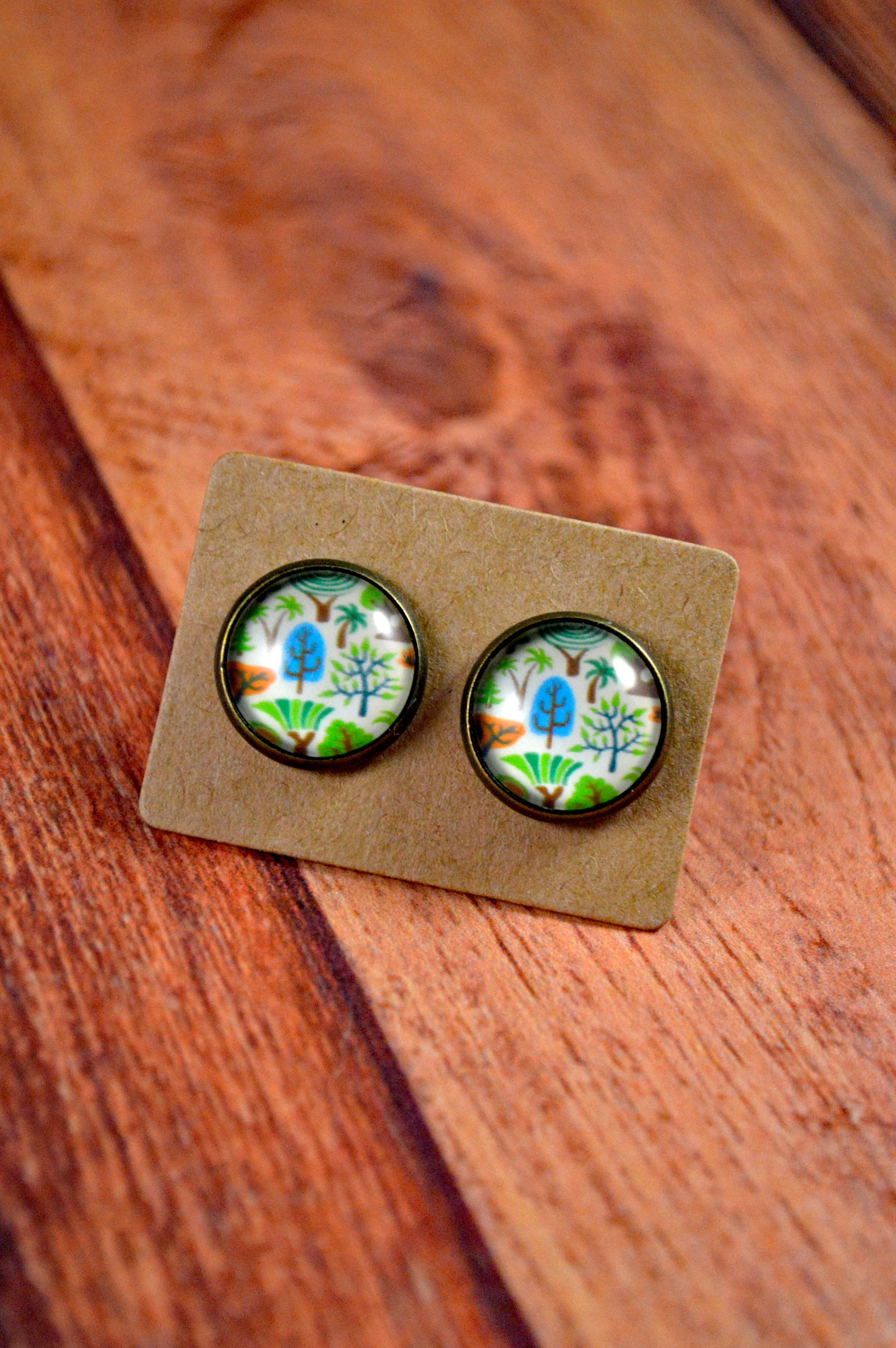 Tree Studs Tree Earrings Nature Studs Forest Studs Forest | Etsy