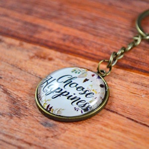 Positive Key Chain, Positive Gift, Happy Key Chain, Happy Key Ring ...