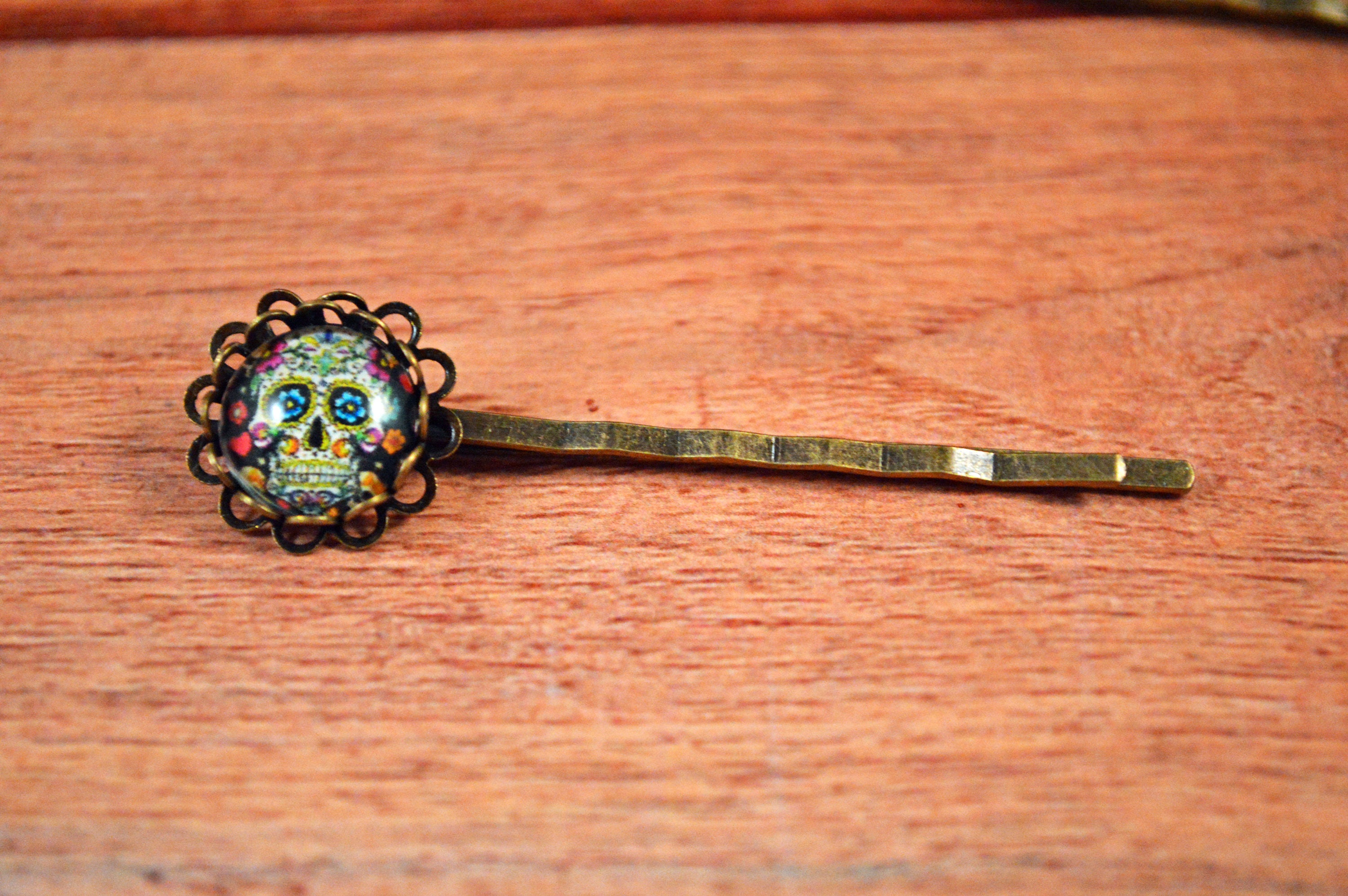 Skull Hair Pins Sugar Skull Pins Sugar Skull Pin Sugar | Etsy